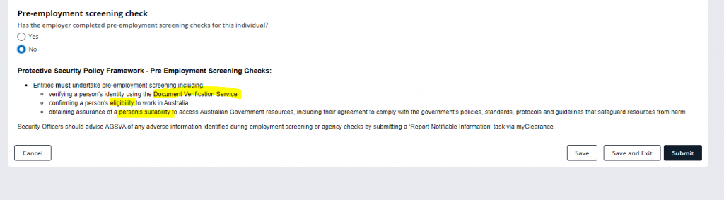 DISP Members and Departments now require an Employee Suitability Check ...
